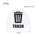 Trash Stickers Decals Bin Labels 5" Large Vinyl for Trash Can, White ...