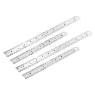 2 Set Steel Rulers, Metal Ruler, Measuring Ruler, 8 inch Ruler 12 inch ...