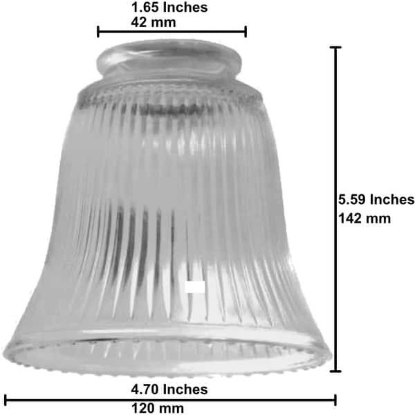 Ceiling Fan Light Covers - Replacement Glass for Ceiling Fans (4 Pack ...