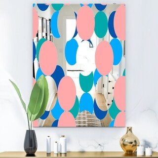 Designart 'Circular Rhythm 7' Mid-Century Mirror - Printed Wall Mirror - Bed Bath & Beyond ...