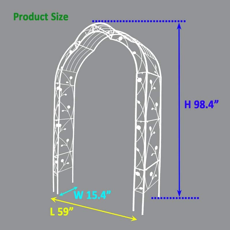 Metal Garden Arch, Simple Style Retro Garden Flower Plant Trellis ...