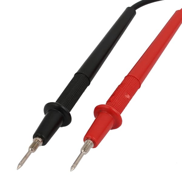 2 Pcs 4mm Multimeter Volt Testing Lead Probe Tester Wire Cord Red Black ...
