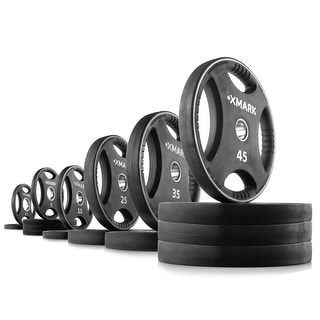 XMark SPORT 345 lb Set of Olympic Weight Plates, SPORT-BAL-345 - Set ...