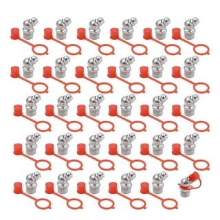 Hydraulic Grease Nipple Fittings Iron Zinc 45 Degree Angled W/ Cap - 30 ...