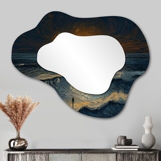 Alone On The Waves Majestic Ocean Sunset - Coastal Wall Mirror 3D ...