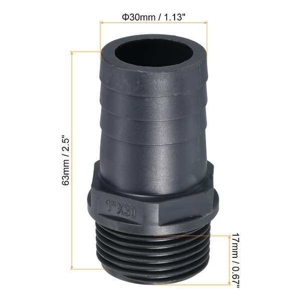 UPVC Barb Hose Fitting Barbed G1 Male Thread Pipe Connector Adapter ...