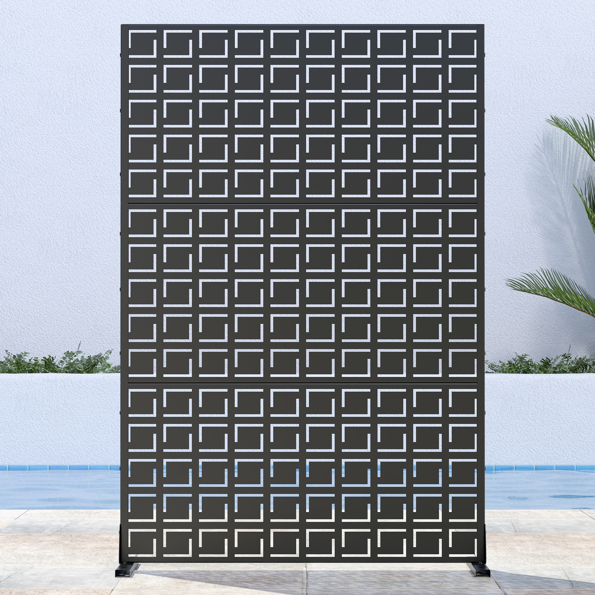 Outdoor Privacy Screen Metal Privacy Screen Panel Free Standing - 72*35 ...