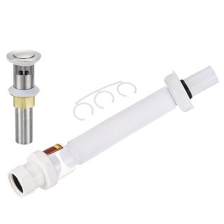 Drain Stopper Sink Strainer w 38cm Soft Pipe for Basins with Overflow ...