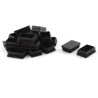 Home Office Plastic Rectangle Table Chair Leg Tube Insert Black 40 x ...