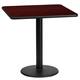 24'' Square Laminate Table Top with 18'' Round Table Height Base ...