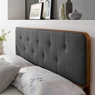 Twin Tufted Fabric and Wood Headboard with Dense Foam Padding - Multi ...