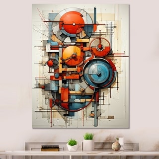 Designart "Constructivism Dynamic Assemblage Geometric III ...