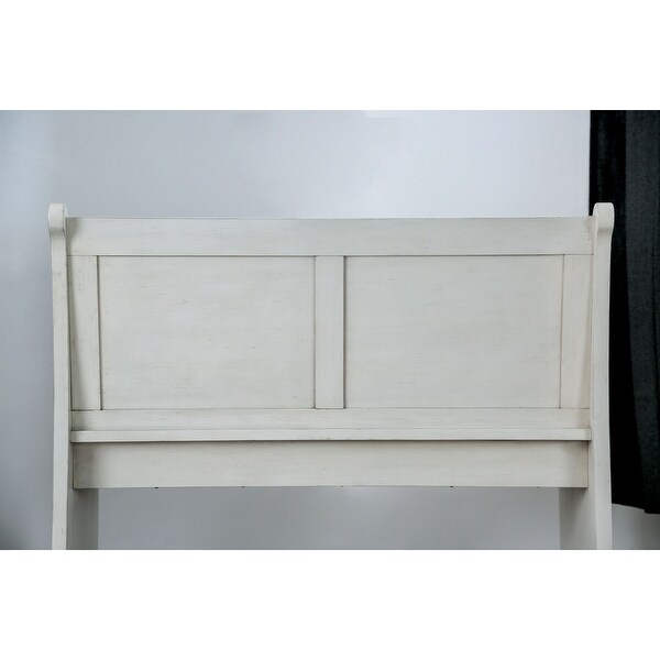 Mage Rustic White Solid Wood Counter Height Loveseat by Furniture of America On Sale Bed Bath Beyond 27491158