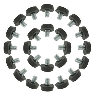 M8x10x22mm Furniture Glide Leveling Feet 24pcs - Black - M8x0.39"x0.87 ...