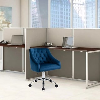 Luxurious task chair Blue computer chair office Velvet work chair - Bed ...