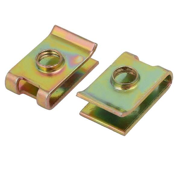 20pcs Spring Steel Speed Fastener Extruded U Nut for M5 Screw - Brass ...