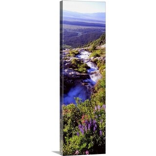 "High angle view of a waterfall, Ribbon Falls, Yosemite National Park ...