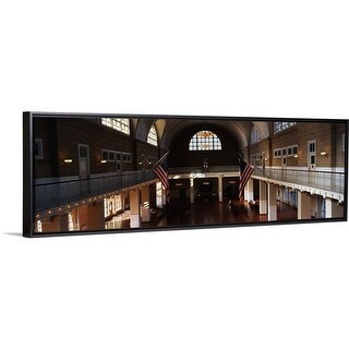 "Immigration Museum Ellis Island NY " Black Float Frame Canvas Art ...