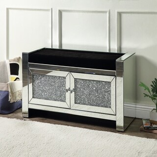 Storage Bench With Mirrored and Faux Diamonds - Bed Bath & Beyond ...