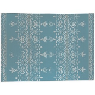 WOOD BLOCK AQUA Kitchen Mat By Kavka Designs - Bed Bath & Beyond - 38248183