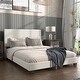 Gail Modern White Boucle Fabric Platform Queen-size Bed by Furniture of ...