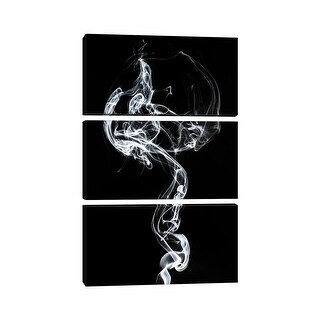 iCanvas "Abstract White Smoke - Medusa" by Philippe Hugonnard 3-Piece ...