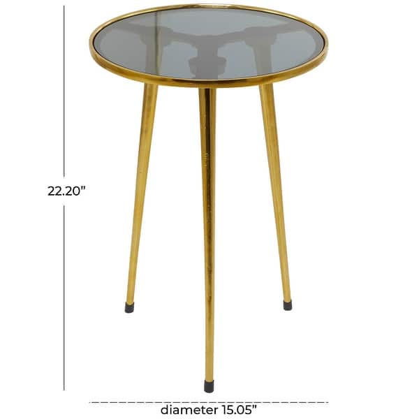 Contemporary Midcentury Metal Accent Side Table With Tripod Legs and ...