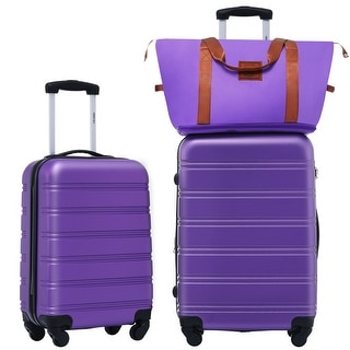 Purple Suitcase Trunks Set 2 Piece Luggage Set Carry On Hardside ...