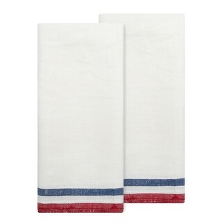Caravan Normandy White Tea Towels - Set of 2 - Bed Bath & Beyond - 39459844