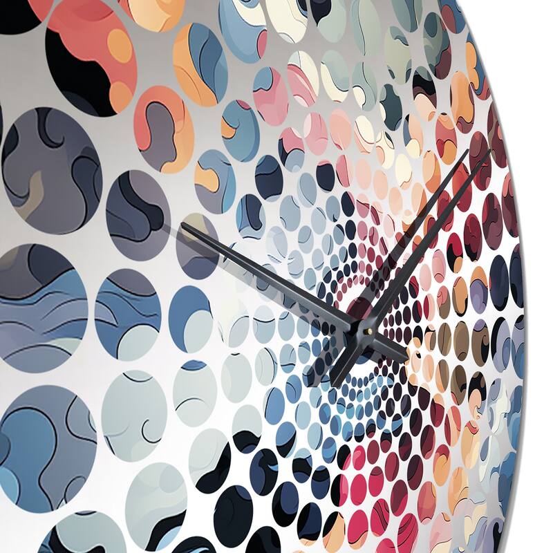Designart "Celestial Disguise Undulation" Pink Abstract Clocks Modern ...