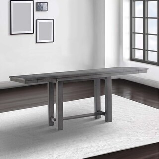 Ibis 62-86 Inch Extendable Counter Table, Smooth Surface, Antique Gray ...