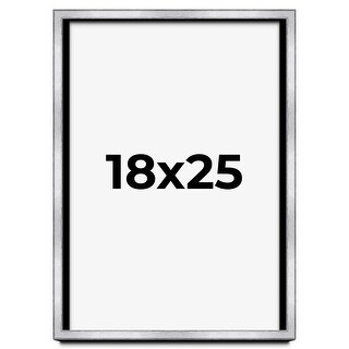 18x25 Shadow Box Frame Silver | 1.375 Inches Deep Real Wood - Bed Bath ...