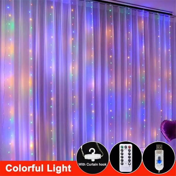 300 LED Curtain Fairy Lights with USB & Remote - Bed Bath & Beyond ...