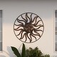 Metal Sun Indoor Outdoor Home Wall Decor with Colorful Painted Accents ...