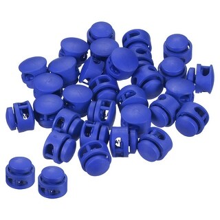 Cord Locks, 30 Pack Round Spring Toggle Stopper, Dark Blue - Dark Blue ...