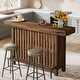63" Home Bar Unit, Modern 2-Tier Bar Table with Footrest - Bed Bath ...