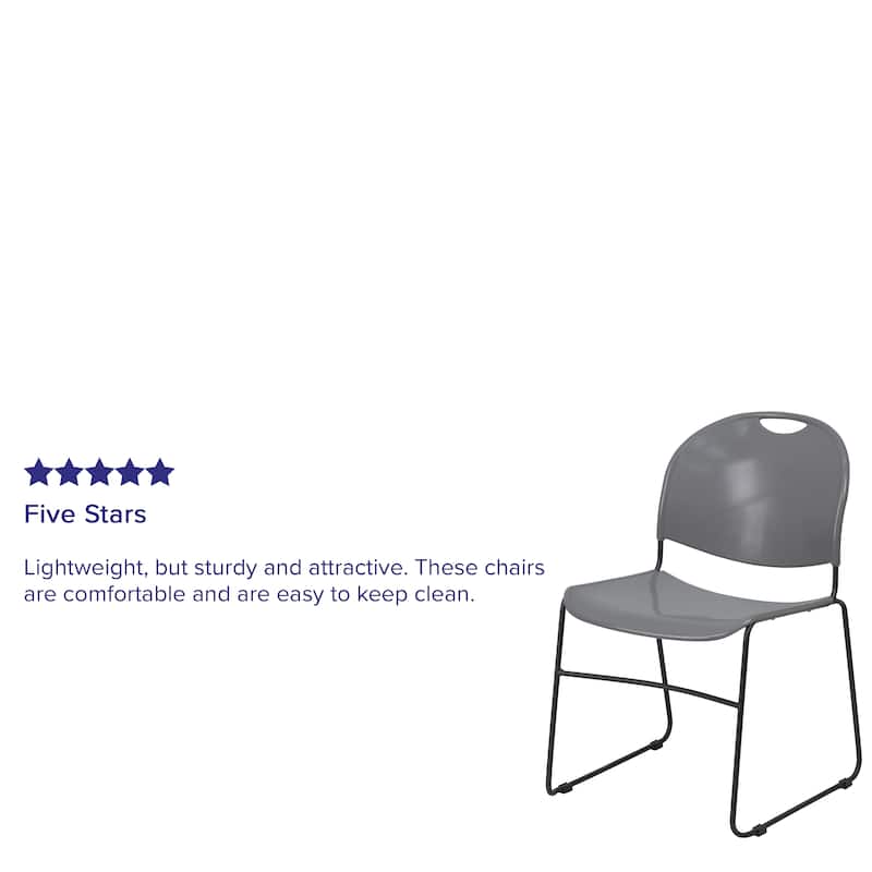 Ultra-compact High-capacity Stacking Metal Chairs (Set of 5 ...