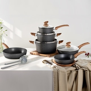 Kitchen Academy 12/30-piece Nonstick Induction Cookware Set - Bed Bath ...