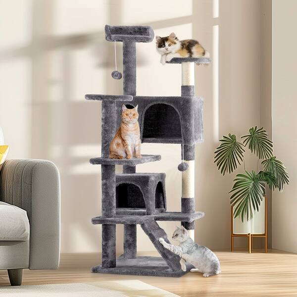 dark grey cat tree