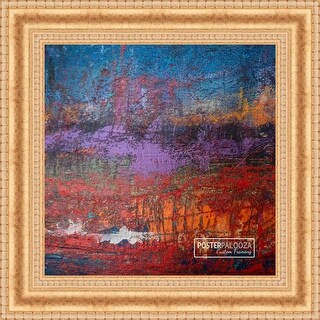 17x17 Traditional Gold Complete Wood Square Picture Frame with UV ...