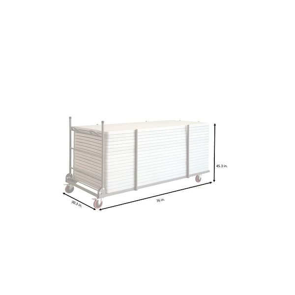 ZOWN Commercial Rectangular Folding Table Trolley Cart - Bed Bath ...
