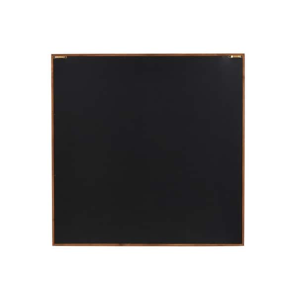 Black Wood Dimensional Textured Squares Geometric Wall Decor with Brown ...