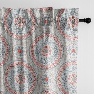 Zayla Coral Pole Top Drapery Panel - Pair - N/A - Bed Bath & Beyond ...