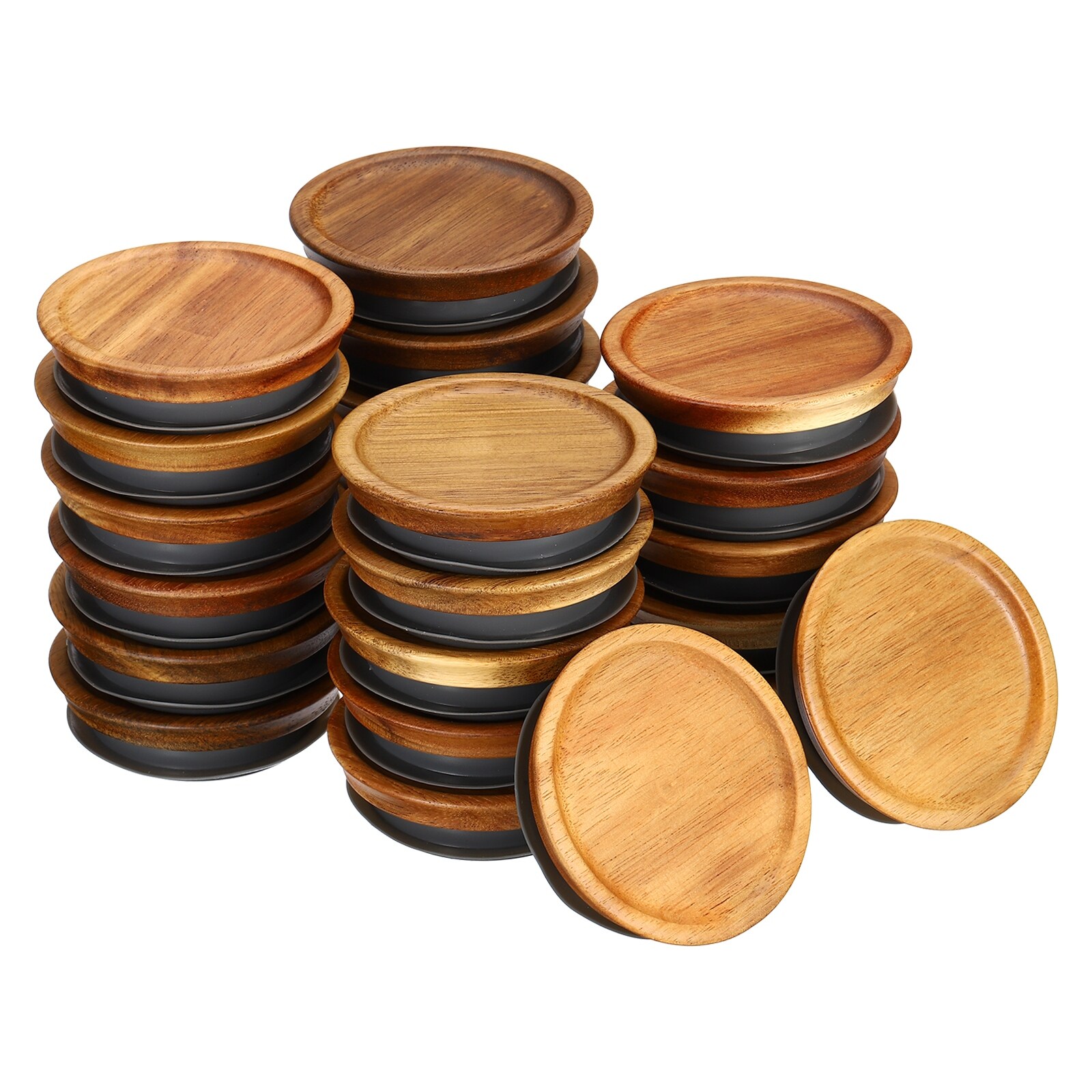 Regular Mouth Mason Jar Lids Wooden Storage Canning Jar Lids Bamboo Lid ...