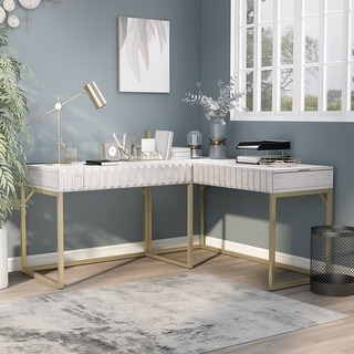 Arthur Modern 48-inch Steel Computer Desk with Charging Ports by ...