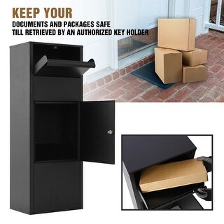 Steel Package Delivery Boxes for Outside with Lockable Storage Mailbox ...
