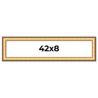 42x8 Frame Gold Plein Aire Solid Wood Picture Frame Width 2 Inches ...