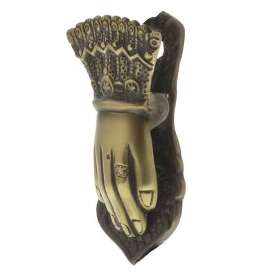 Carved Metal Hand Shape Clip, Medium, Brass - Overstock - 32173189