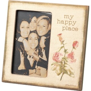 Primitives by Kathy My Happy Place Plaque Photo Frame 3X5 Inch Photo ...