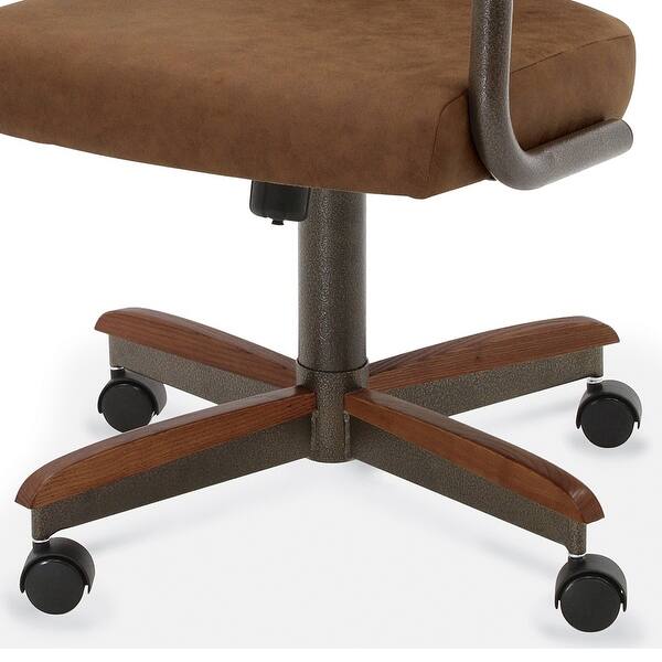 Chromcraft Douglas Caster Dining Chairs in Chestnut and Lightsand ...